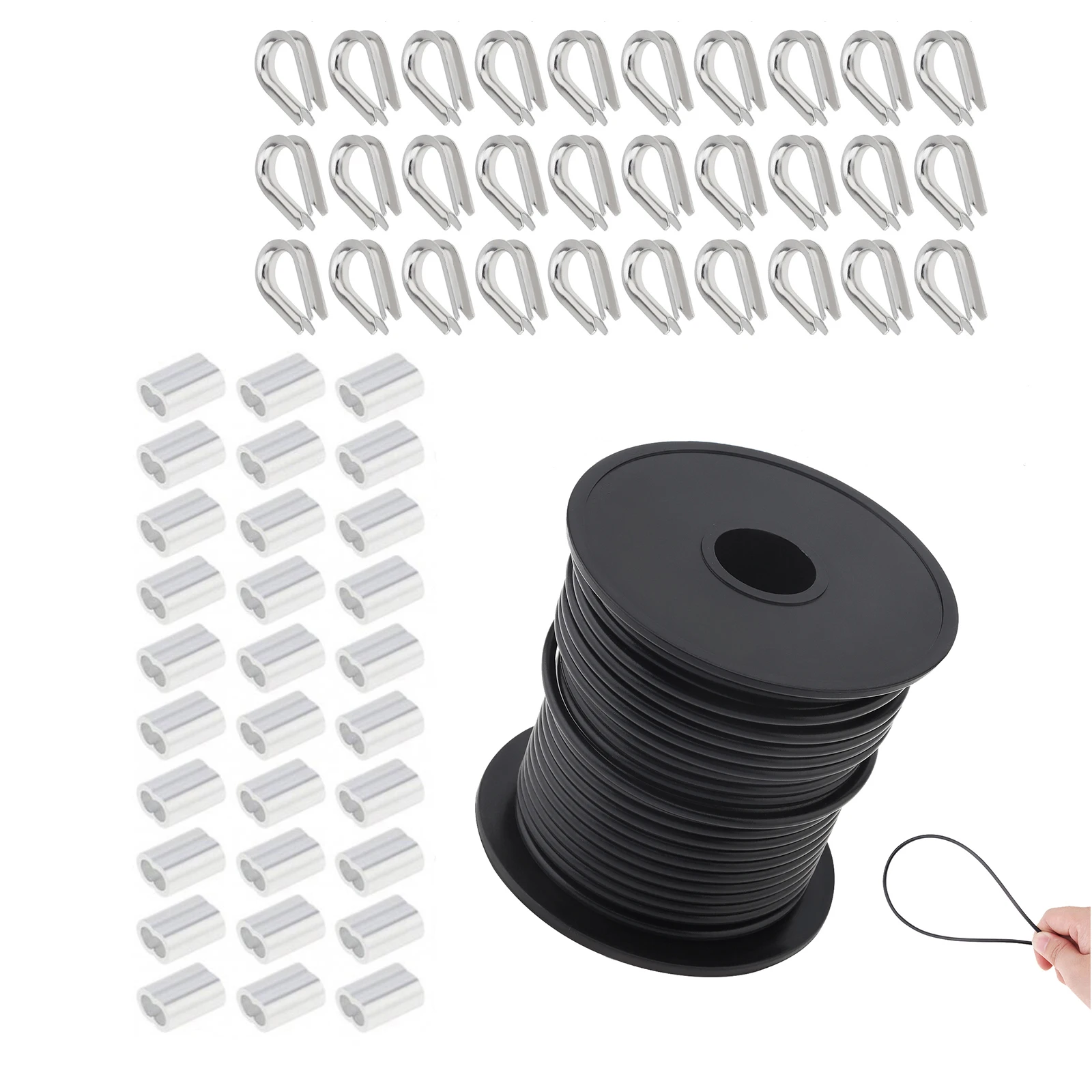 1-8-Inch-30m-Wire-Nylon-Coated-Rope-Stainless-Steel-Aircraft-Cable ...