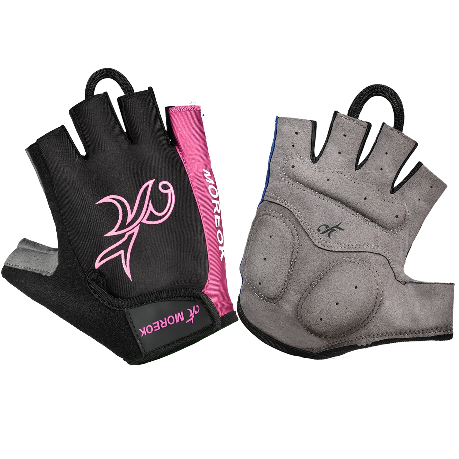 Women-s-Half-Finger-Cycling-Gloves-Breathable-Shockproof-Lycra-Bicycle ...
