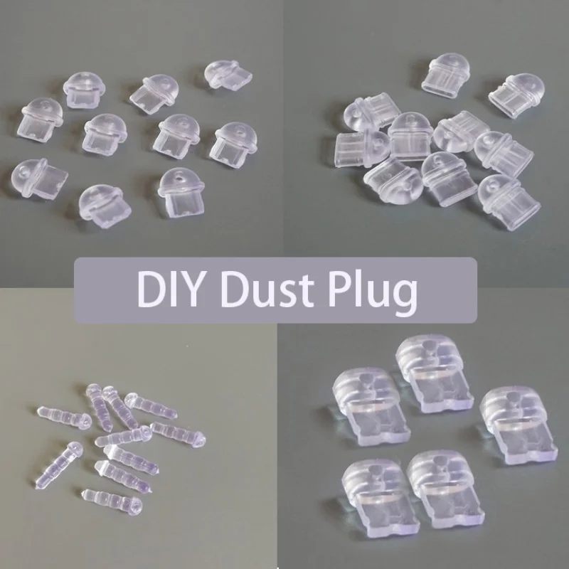 10PCS DIY Anti Dust Plug Transparent Charging Port Dust Plug for iPhone ...