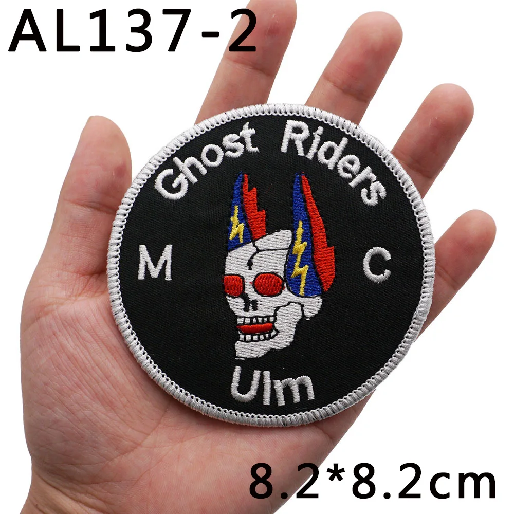 AL136-149-Ghost-Riders-MC-Embroidered-Punk-Patches-Vintage-Badge-for-Clothes-Decoration ...