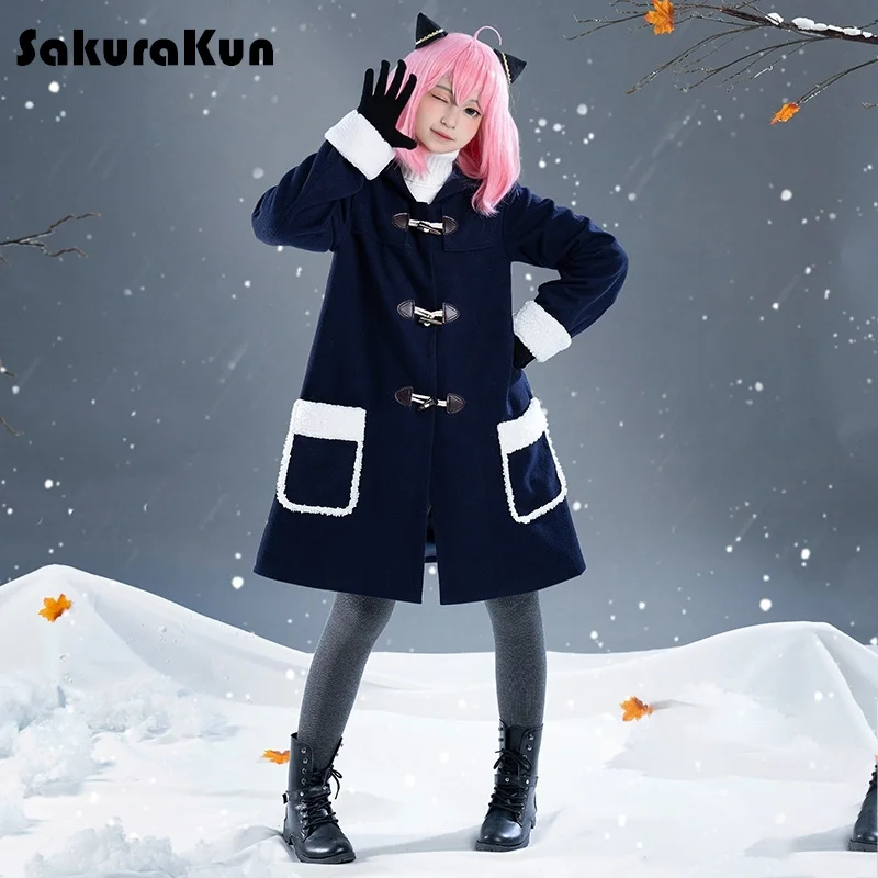 Anya Forger Cosplay Costume Winter Coat Anime Spy×family Anya Forger ...