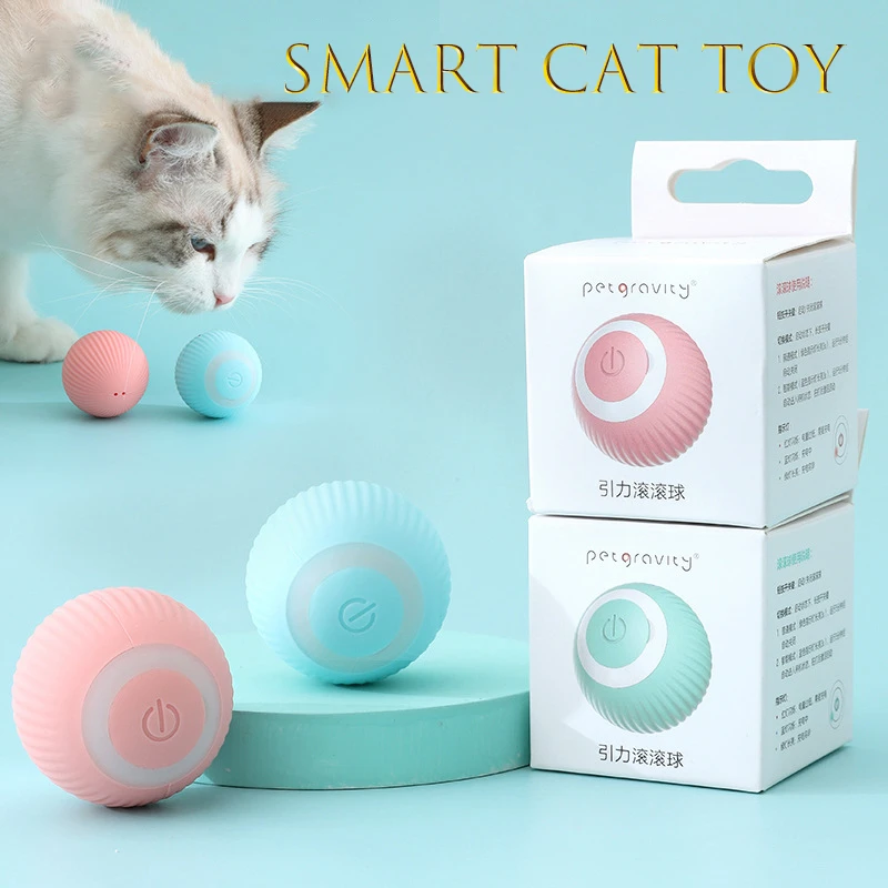 Jouets intelligents pour chats, boule roulante automatique, jouets électriques pour chats ...