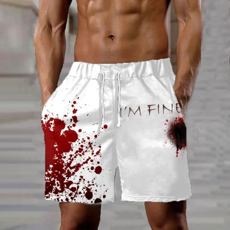 New-Halloween-Horror-Bloody-3D-Print-Beach-Shorts-Men-Women-Oversized ...