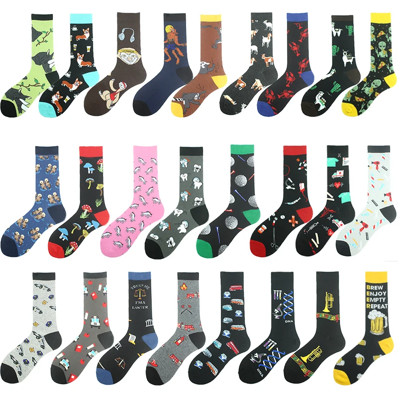 New-Happy-Men-Sokken-Creative-Fashion-Personality-Cartoon-Funny-Socks ...