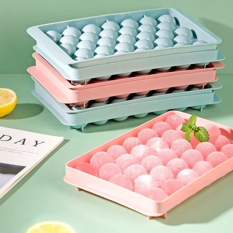 33-Grid-Round-Ball-Ice-Tray-PP-Ice-Cube-Mold-Refrigerator-Ice-Hockey ...
