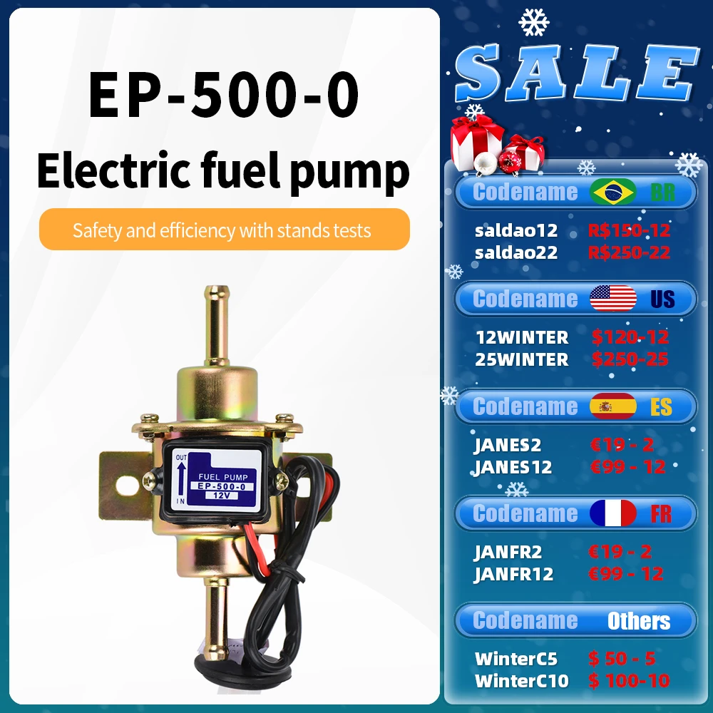 Low Pressure Gas Electronic Diesel 12v Injection Electric Fuel Pump Car ...