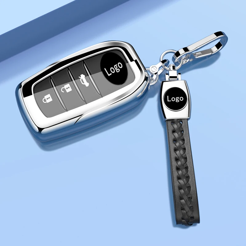 For-Toyota-Car-Key-Fob-Case-cover-Keychain-RAV4-HARRIER-Hilux-Fortuner ...
