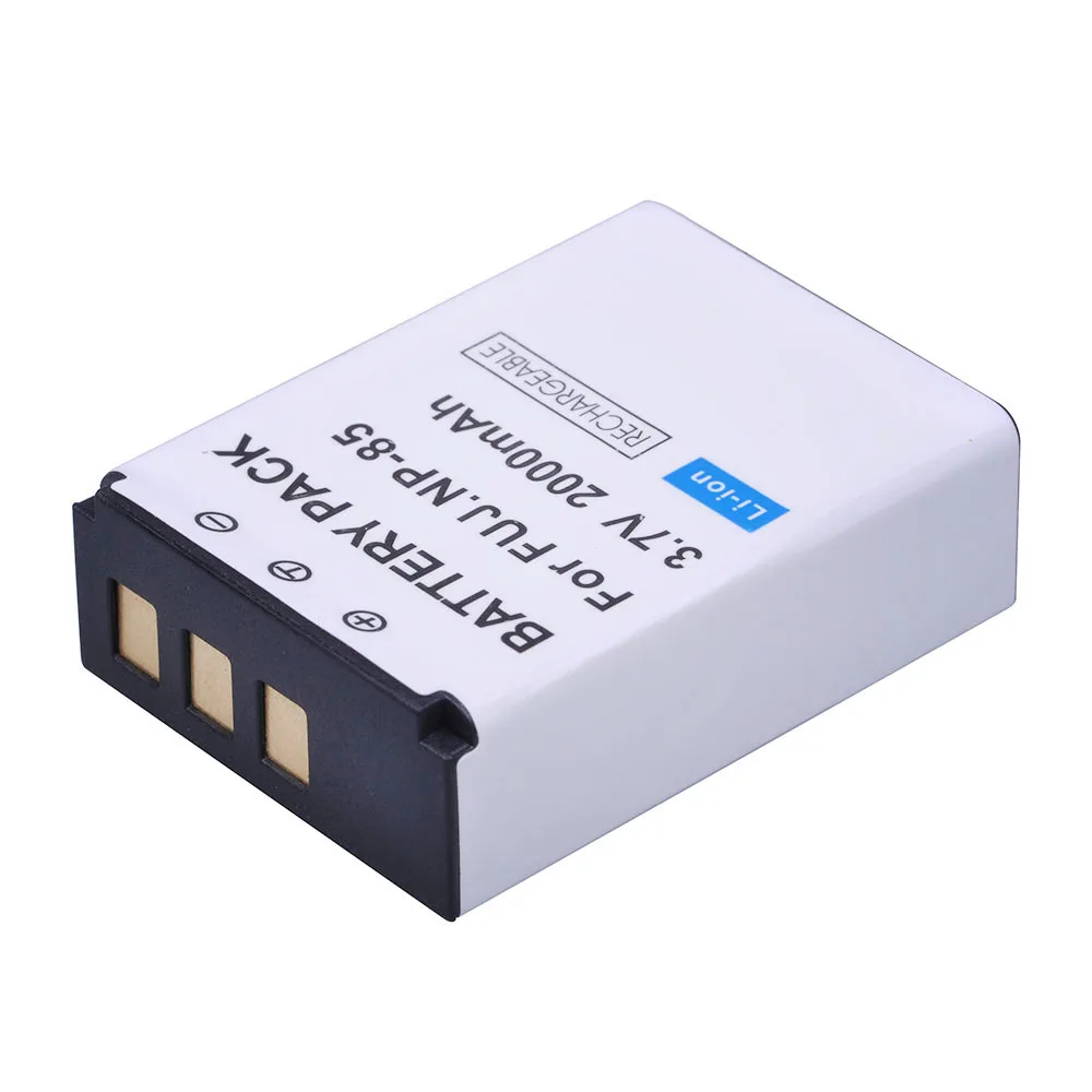 2Battery 1Charger-2000mAh NP-85 NP85 NP 85 Batterie pour Fujifilm BC-85 FinePix S1 SL240 SL245 ...