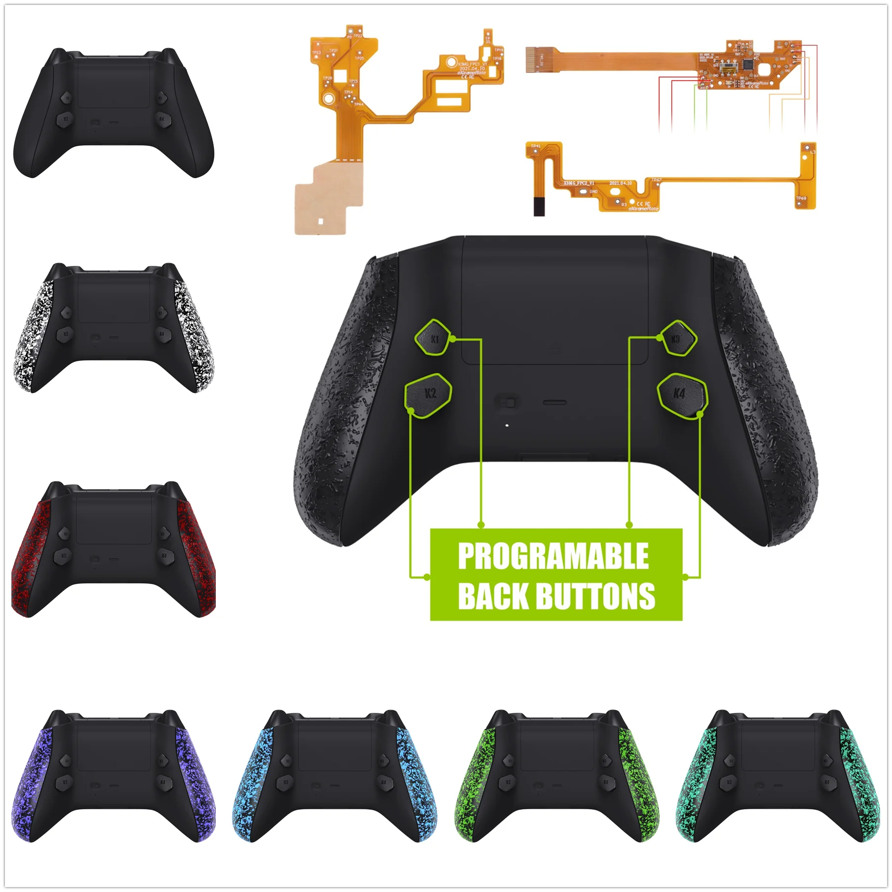 EXtremeRate-HOPE 리매핑 가능 리매핑 키트, 업그레이드 보드, 후면 셸, 사이드 레일, Xbox 시리즈 X / S ...