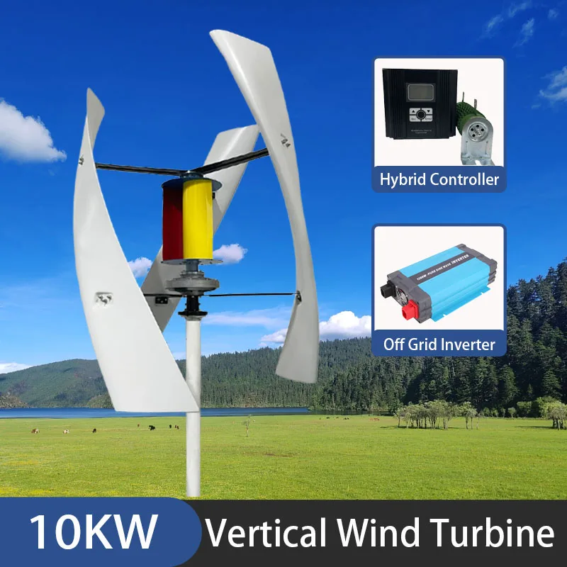 10KW 20KW Wind Turbine Generator 48V 24V 12V Vertical Windmill Free ...