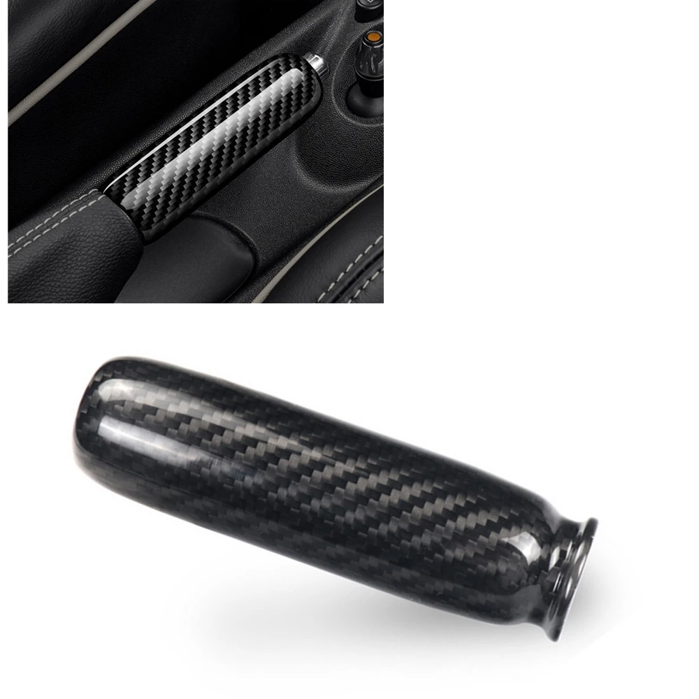 For-Mini-Cooper-R50-R52-R53-R55-Carbon-Fiber-Car-Gear-Handle-Hand-Brake ...