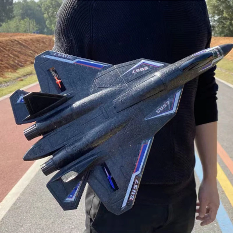 2022 New Rc Plane SU 57 Radio Controlled Airplane with Light Fixed Wing ...