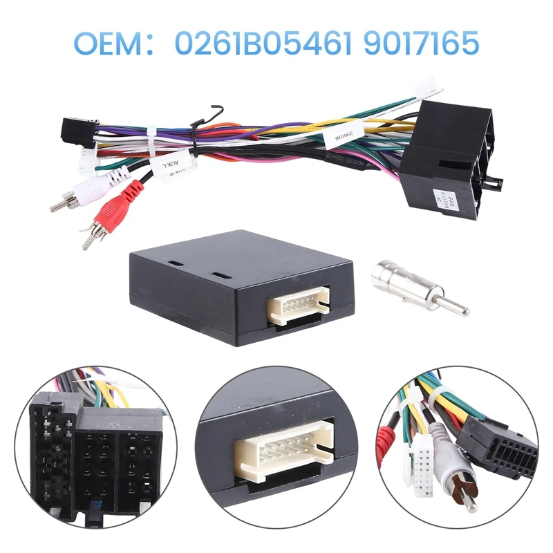 Car Android Radio Canbus Cable Power Wiring Harness Socket Adapter With ...