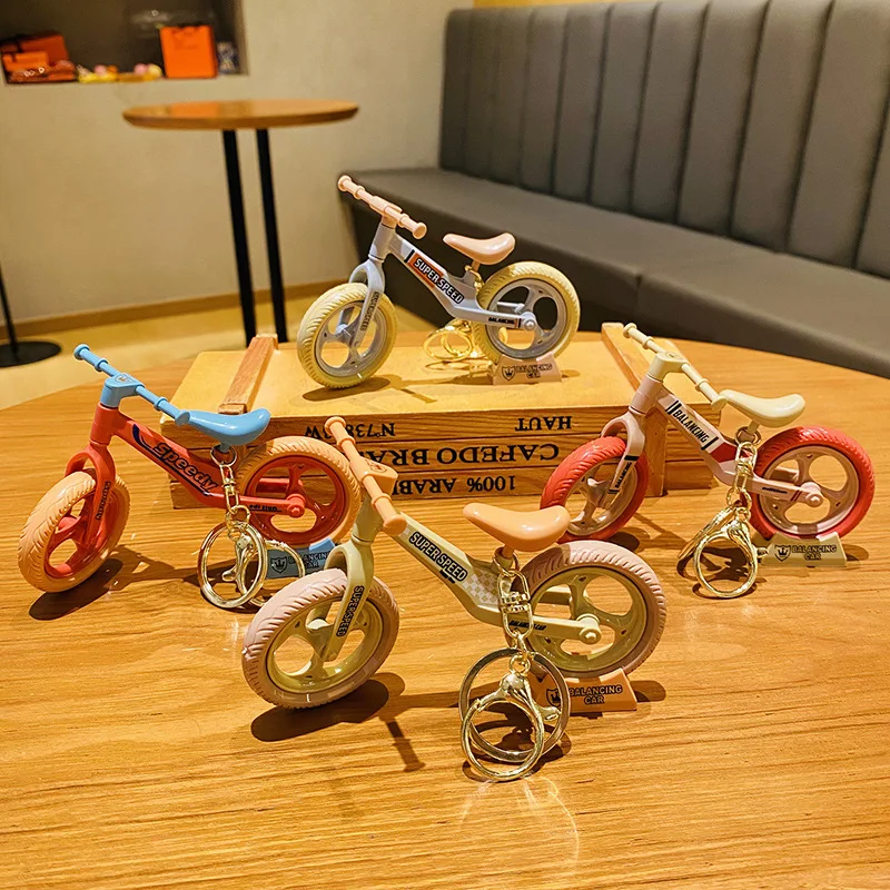Cartoon-Toy-Bicycle-Keychain-Multi-colored-Plastic-Bike-Metal-Key-Ring ...