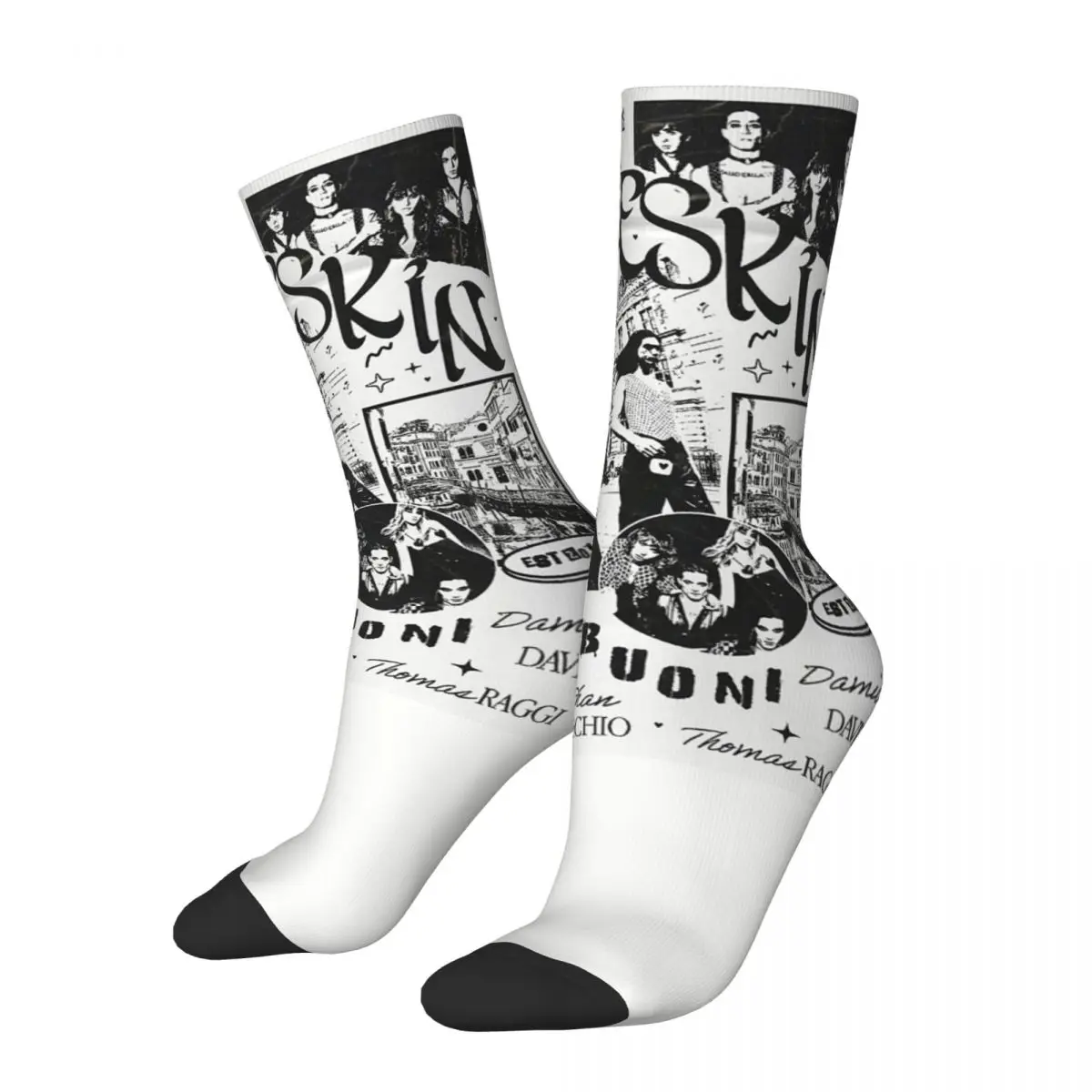 Maneskin-Rock-Band-Tour-Merch-Socks-Cozy-80s-90s-Graphic-Long-Socks ...