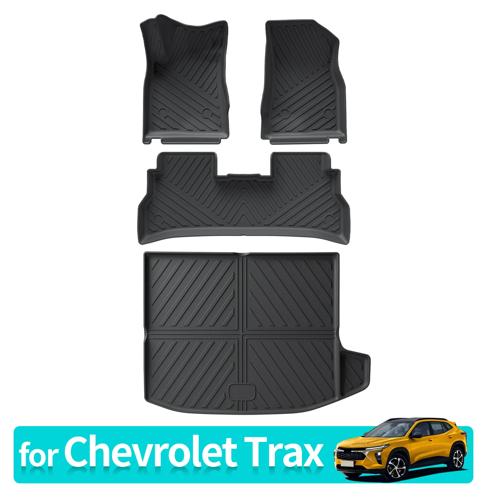 for-Chevy-Chevrolet-Trax-2024-2025-Car-Foot-Mats-Cargo-Liner-Trunk-Pad ...