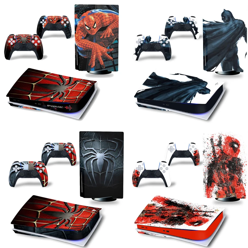 Marvel-spiderman-Deadpool-Game-Console-Stickers-For-PlayStation-5-Disk ...