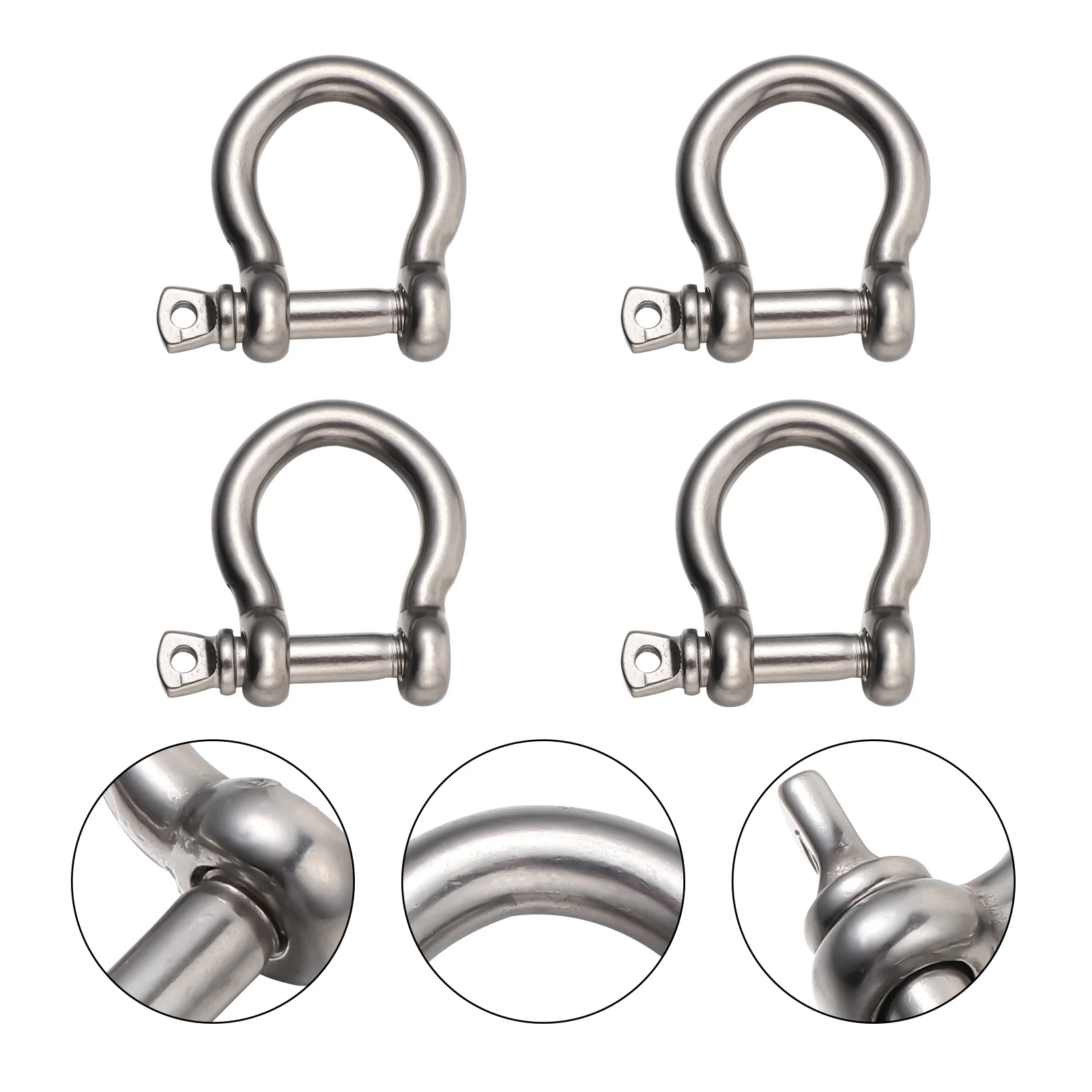 4-Pcs-Bow-Buckle-Clothes-Rack-Metal-Shackle-Lock-Steel-Shackles-D-Ring ...