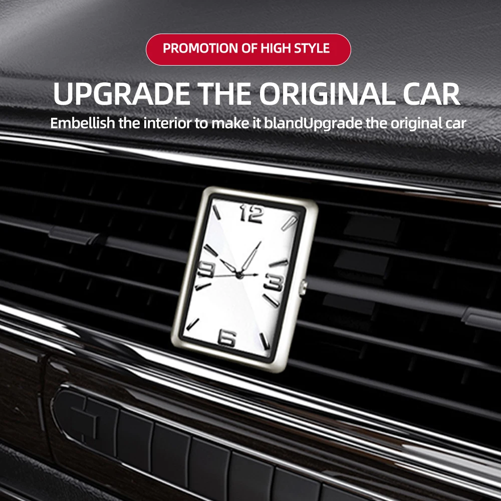 Fashion Car Clock Quartz Watch Sticker Strap On Air Vent Dashboard On ...