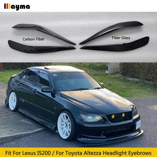 Carbon fiber headlight covers eyelid For Lexus IS200 1999- 2004 For ...