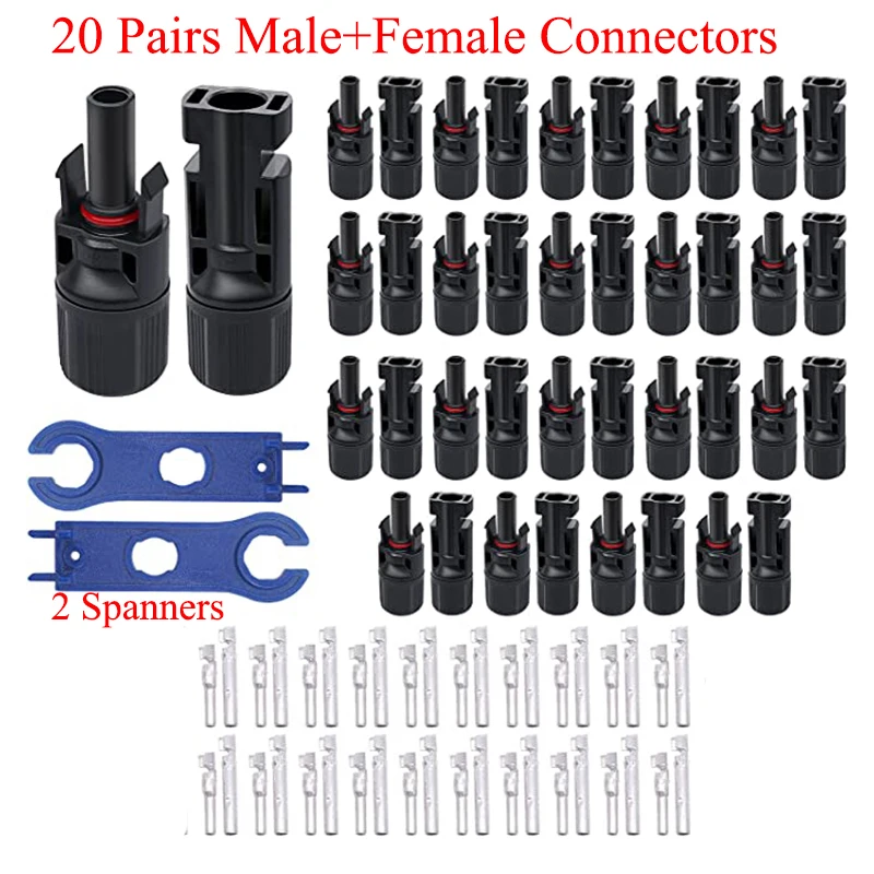 Male-and-Female-Solar-Panel-Cable-Connectors-Waterproof-Seal-Ring ...