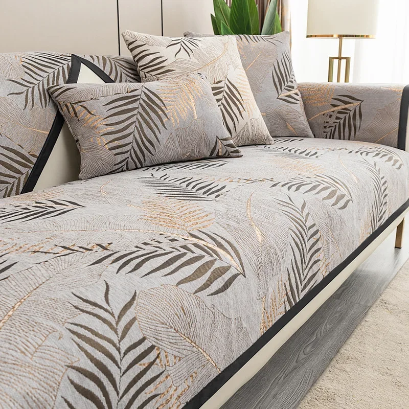 American Style Chenille Sofa Cover Pillowcase Anti Slip Comfort Sofa ...