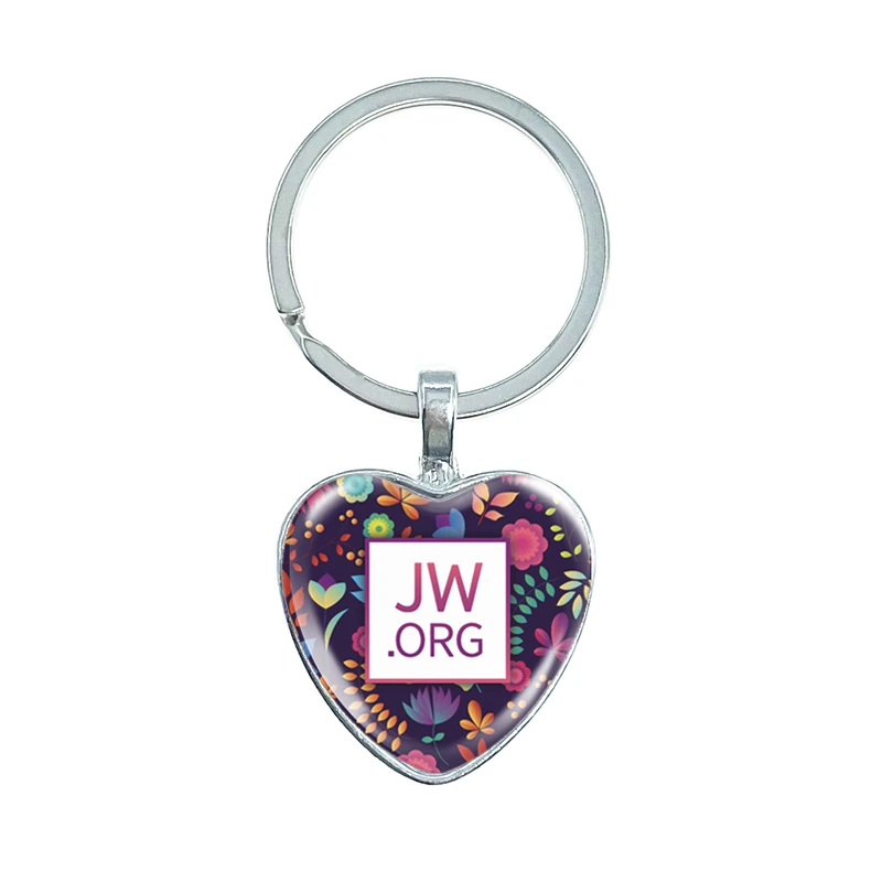 Jw. Org Romantic Flower Jehovah's Witness Heart Keychain Give Men's And ...