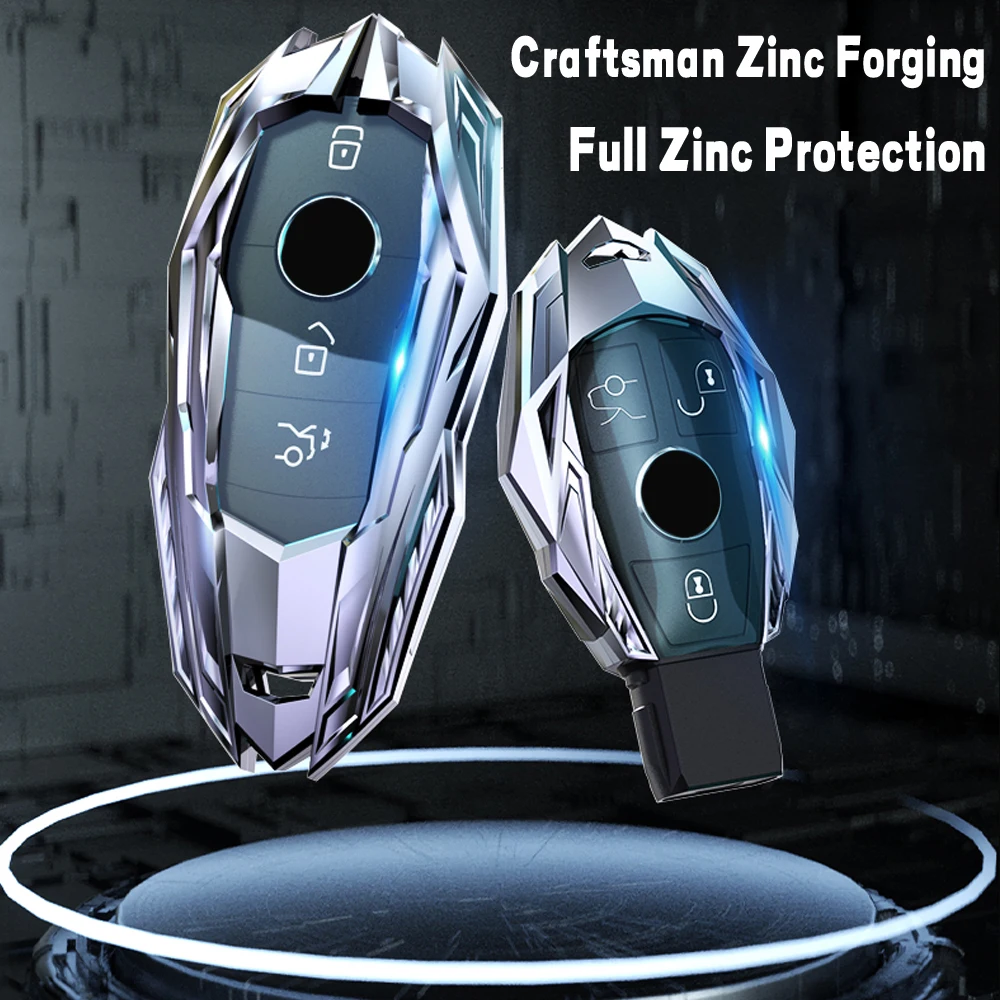 2022 Zinc Alloy Hard Protection Key Case Cover Fob Shell For Mercedes ...