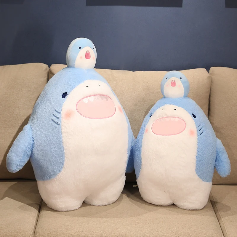 Cute Plush Shark Toy Kawaii Cartoon Sharks Soft Stuffed Animal Doll ...
