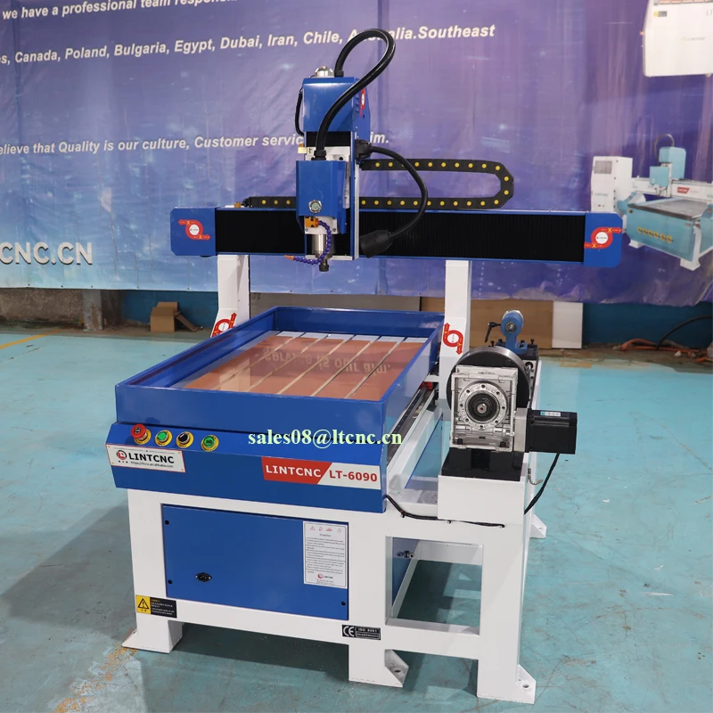 LT-6090-3kw-4-Axis-CNC-Router-Column-Scupture-Wooden-Crafts-Make-3D ...