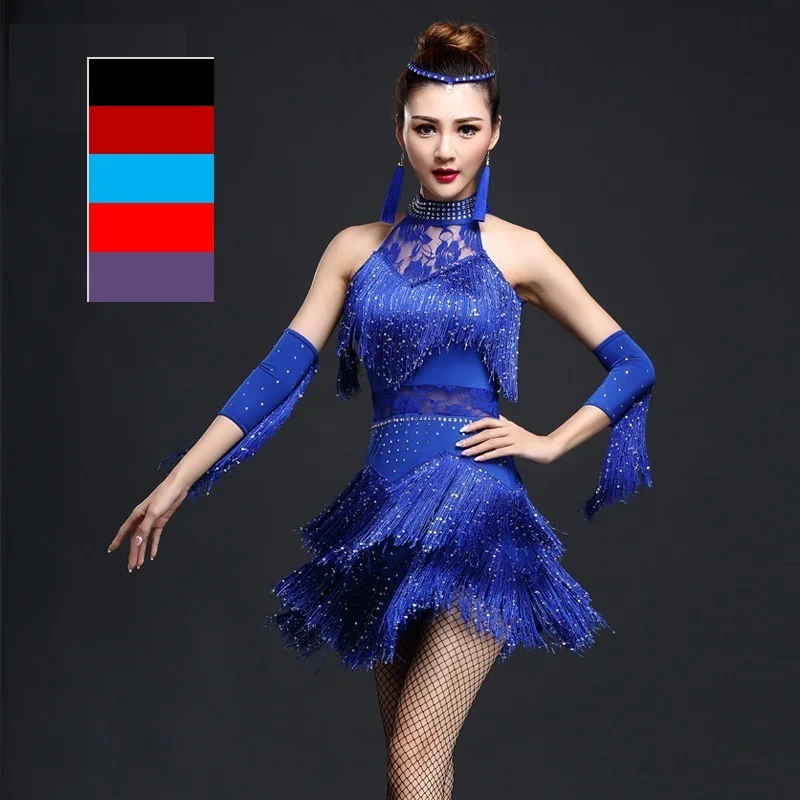 Women Latin Dance Dress Fringe Women Ballroom Dancing Dresses Latin ...