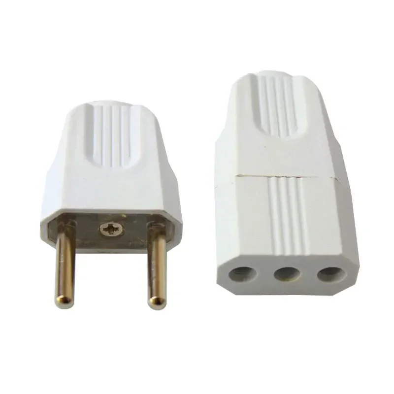 1pc-EU-European-2-Pin-AC-Electric-Power-Male-Plug-Female-Socket-Outlet ...