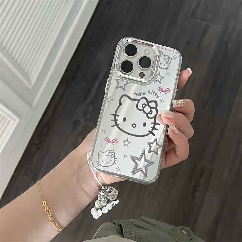 Cute-Hello-Kitty-Electroplate-Silver-Shockproof-Phone-Case-for-iPhone ...