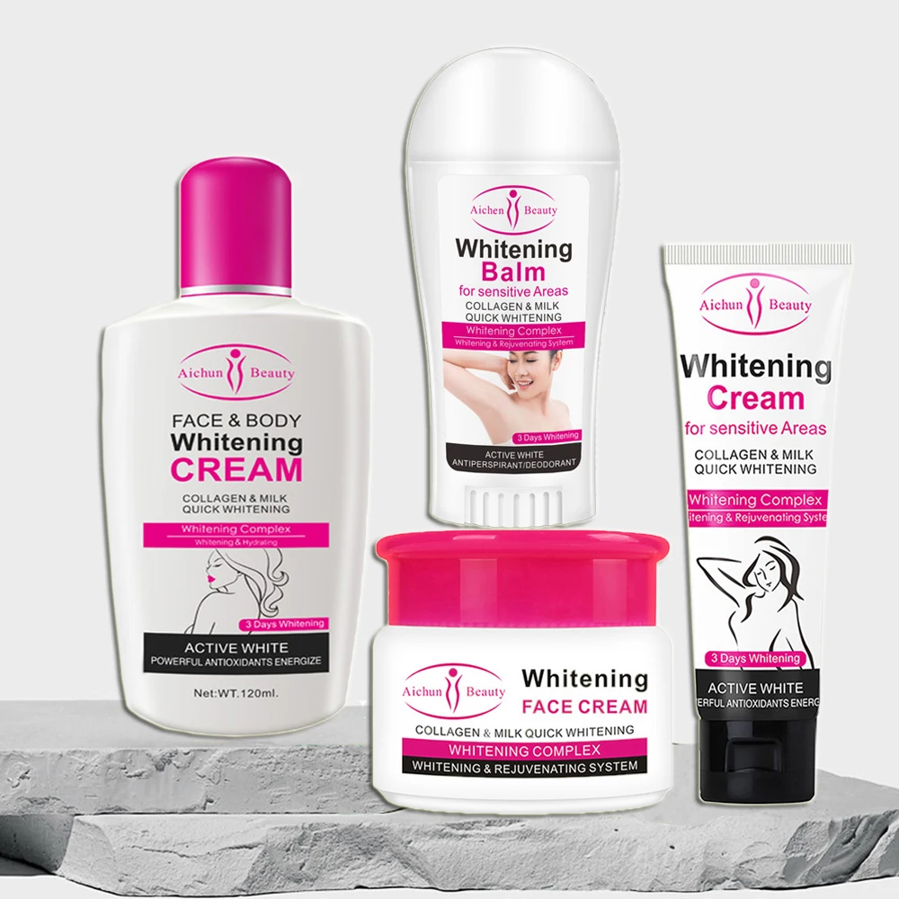 Collagen-Milk-Whitening-Skin-Care-Set-Face-Cream-Moisturizing-Body-Leg ...