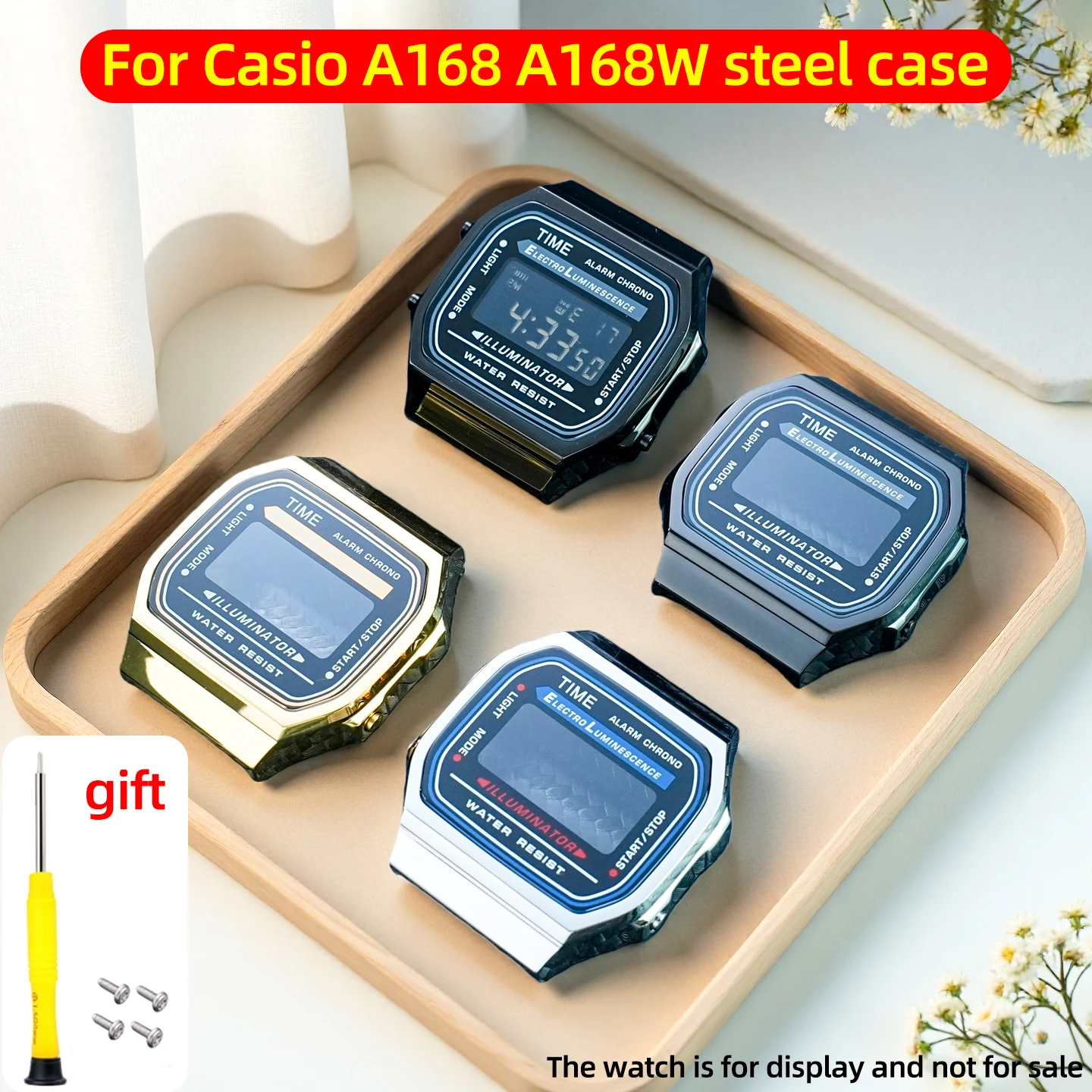 A168 Stainless steel case For Casio electronic watch A168W A168WA-1 ...