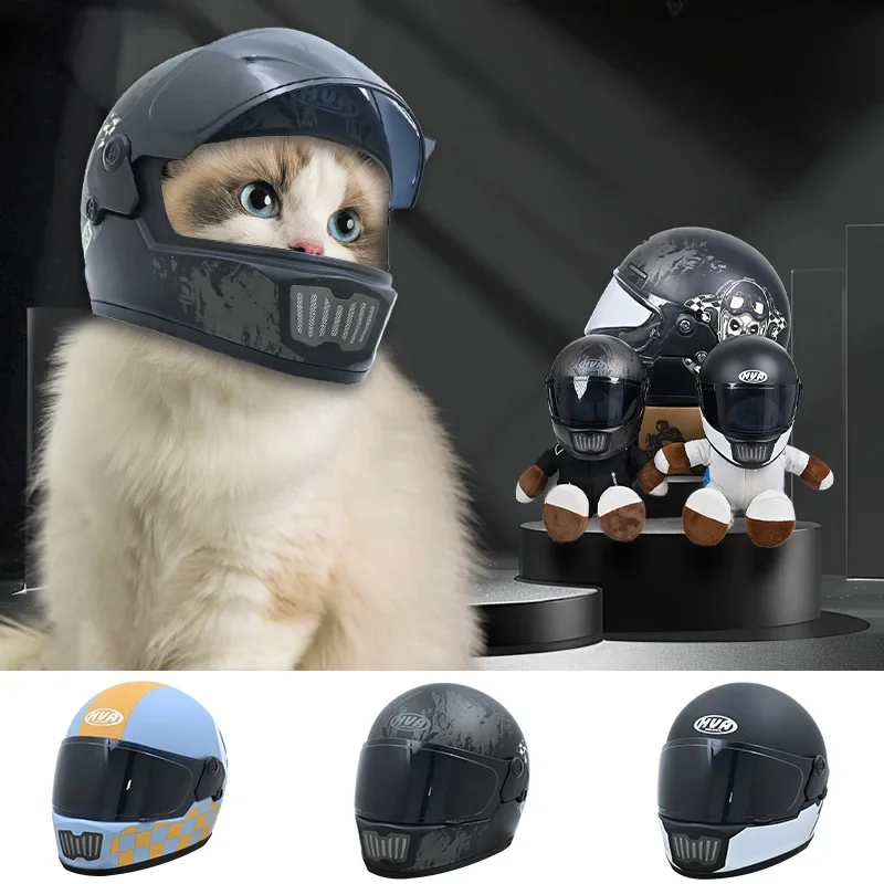 HVA-Small-Pet-Motorcycle-Helmet-Cat-Dog-Puppy-Mini-Helmets-Full-Face ...