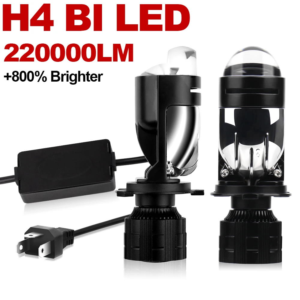 H4-Bi-LED-Projector-Lens-220000LM-160W-Car-Headlight-Bulbs-H4-9003-HB2 ...