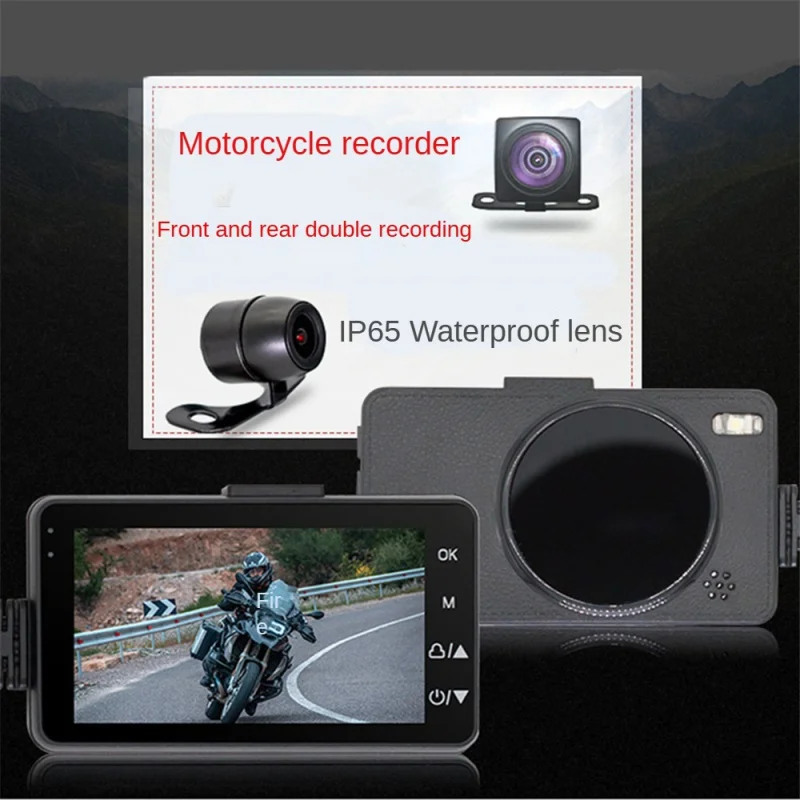 Dual-Lens-Motorcycle-Recorder-HD-Waterproof-Front-and-Rear-Double-Recording-Motorcycle-Driving ...