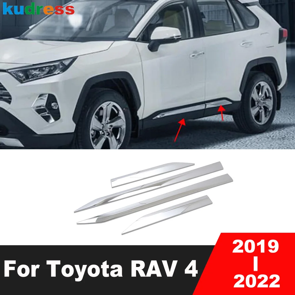 Car Side Door Body Trim For Toyota RAV4 RAV 4 2019 2020 2021 2022 ABS ...