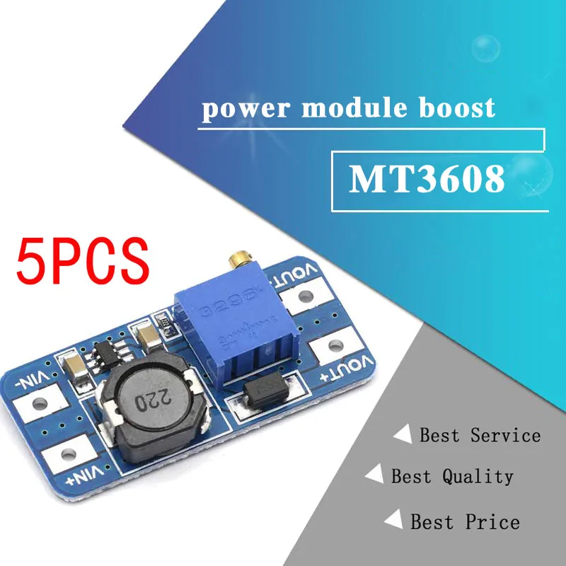 5pcs Mt3608 Dc-dc Step Up Converter Booster Power Supply Module Boost ...