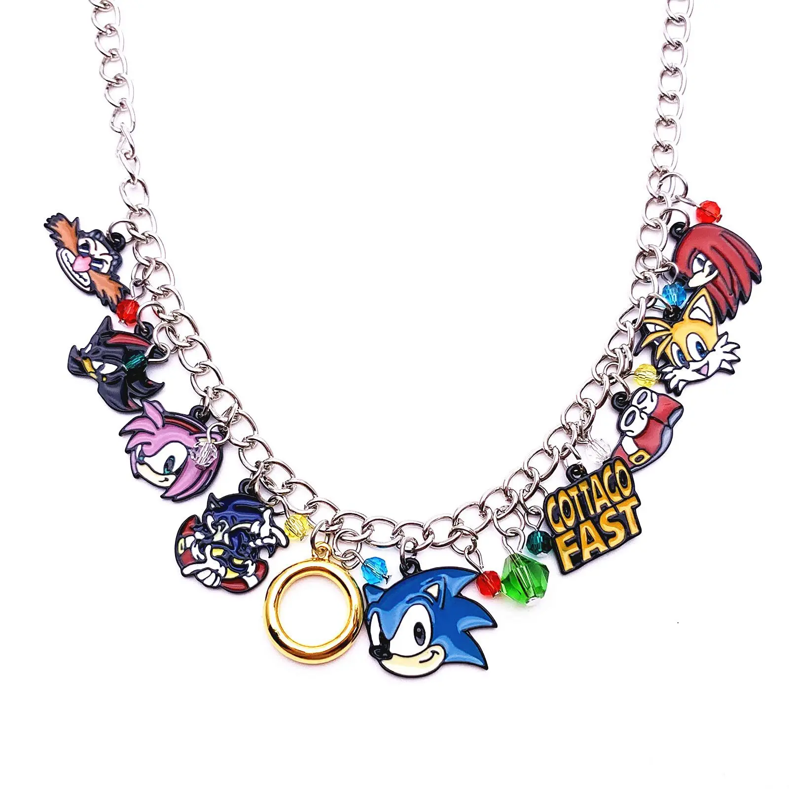 Collar de Anime Sonic The Hedgehog para hombres y mujeres, Collar largo ...