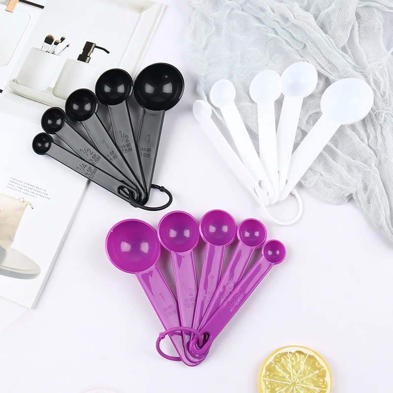 5-Piece-Baking-Cooking-Tools-Plastic-Measuring-Spoon-Measuring-Spoon ...