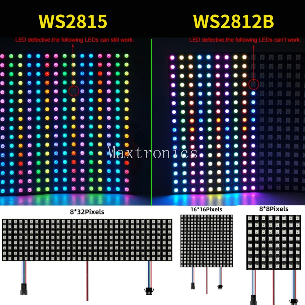 DC5-12V-WS2815-WS2812B-Matrix-Panel-Screen-Digital-Flexible-LED-Pixel-Programmed-Individually ...
