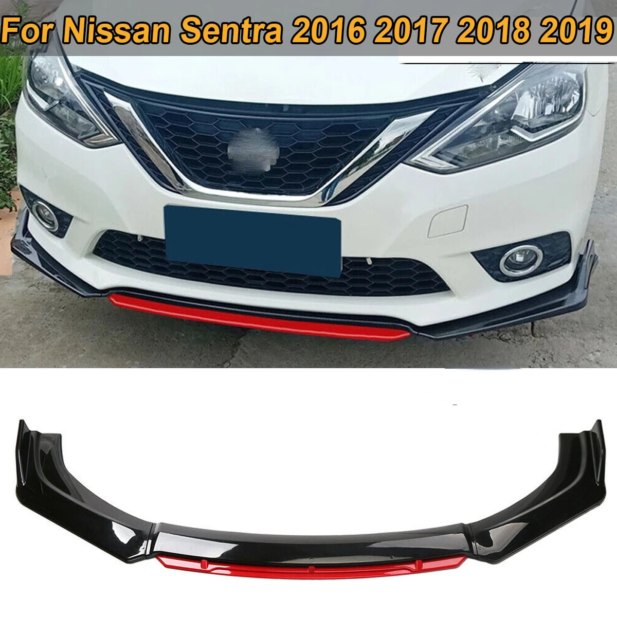 Front-Bumper-Lip-Spoiler-Side-Splitter-Diffuser-Body-Kit-Guard ...