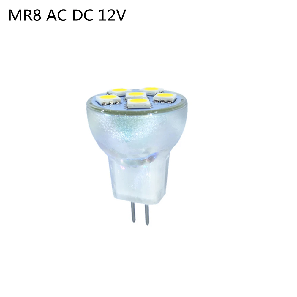 LED spotlight bulb MR8 12v small spotlight DC12V MR8 AC12V 5050-6SMD