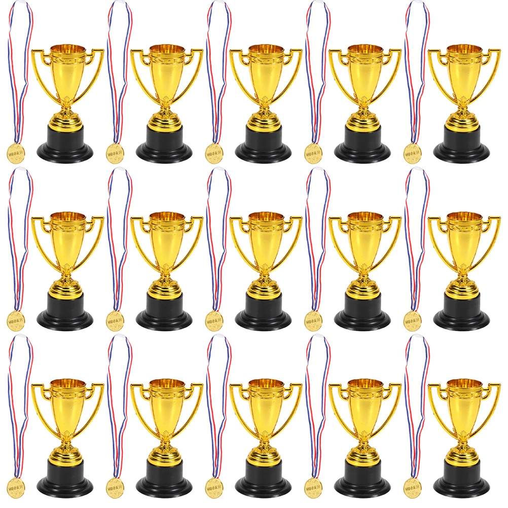 1-Set-of-Sports-Match-Medals-Kids-Match-Medal-Props-Small-Trophy-Models ...