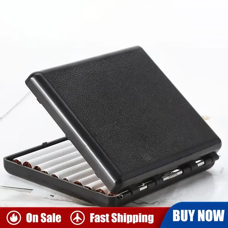 Leather Cigarette Case Tobacco Pocket Pouch Holder Box For Cigar Hold ...