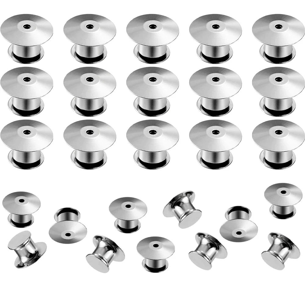 30-50Pcs-Metal-Pin-Backs-Locking-Pin-Keepers-Locking-Clasp-Accessories ...