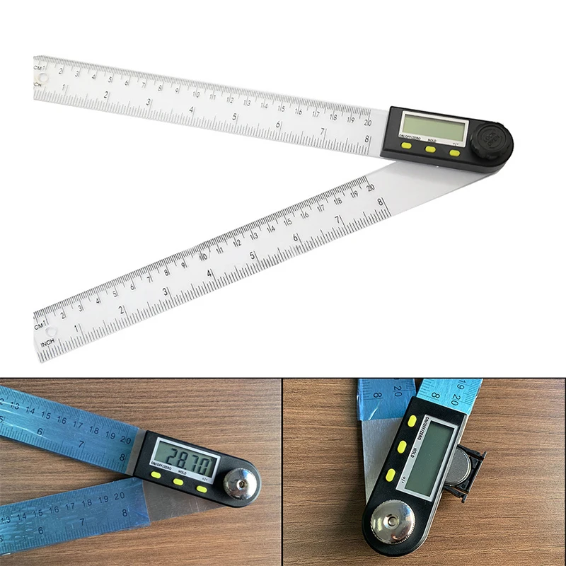 200-500mmDigital-Meter-Angle-Electronic-Protractor-Stainless-Steel ...