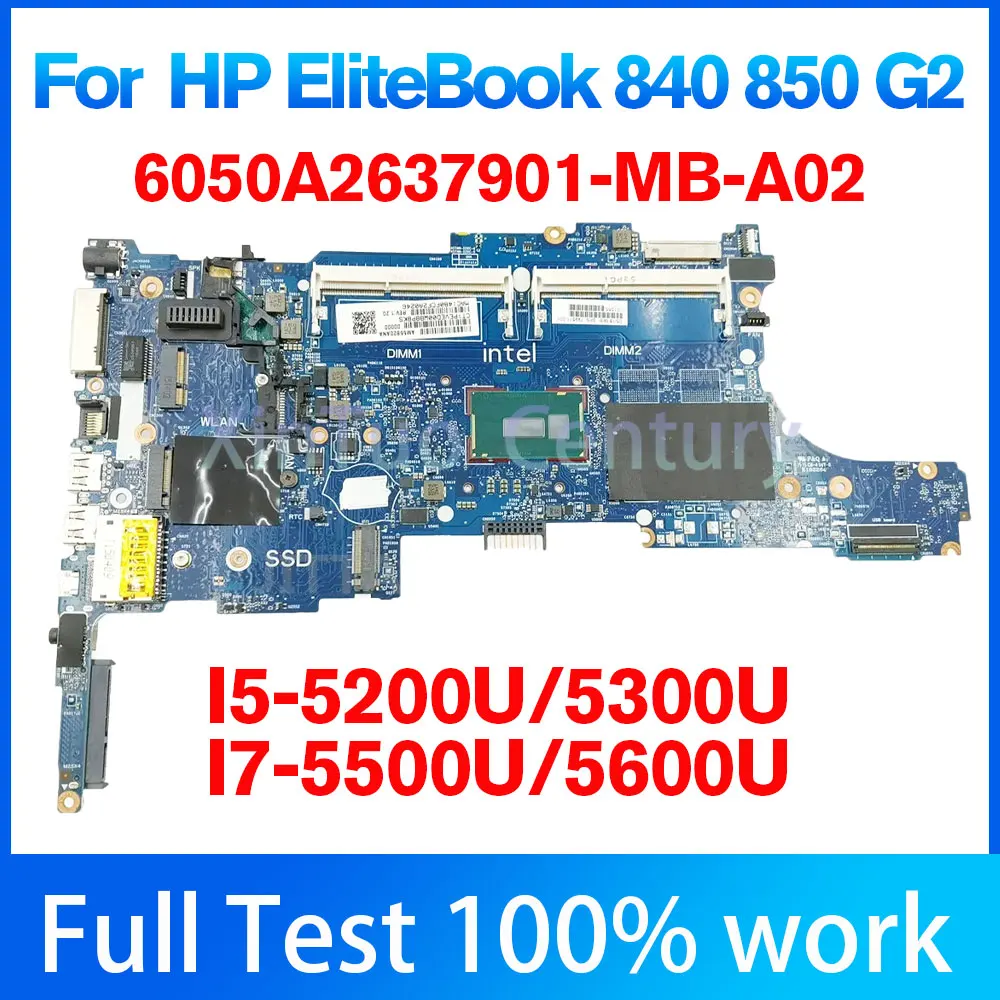 6050A2637901-MB-A02-For-HP-EliteBook-840-850-G2-Laptop-Motherboard-With ...